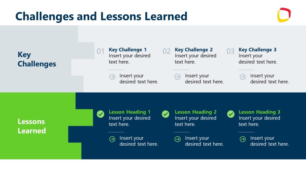 Challenges and Lessons Learned Presentation Slide - SlideModel