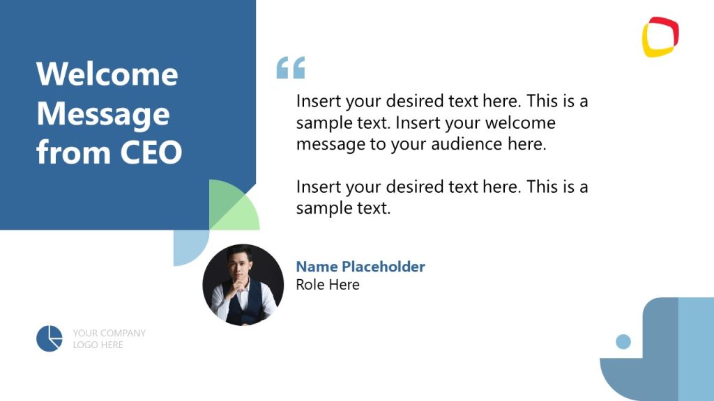 Welcome Message from CEO PPT Slide - SlideModel