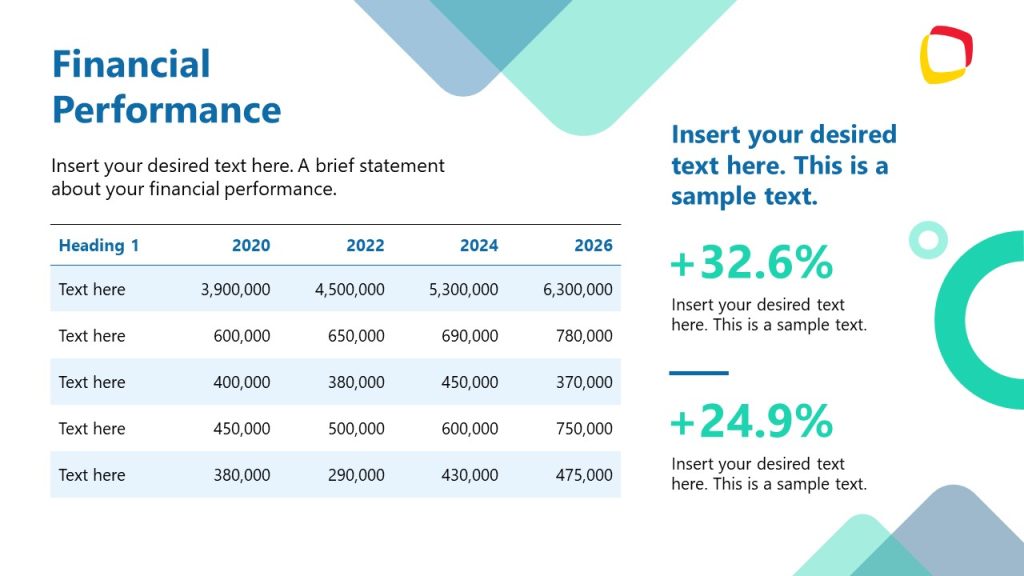 Financial Performance Slide - Investment Pitch Book Template - SlideModel