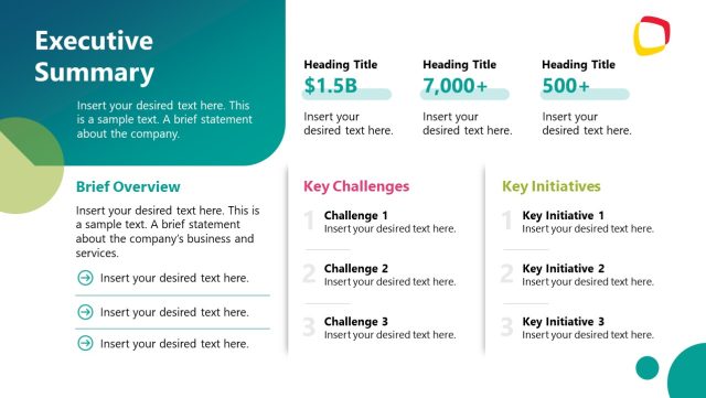 Executive Summary PowerPoint Slide - Business Case Study Template ...