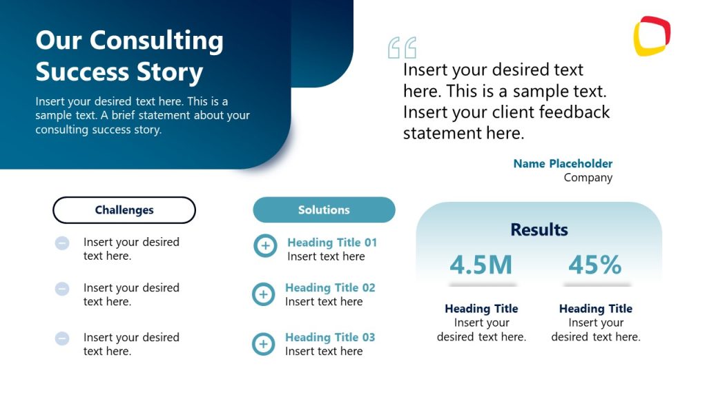 Our Consulting Success Story PowerPoint Slide - SlideModel