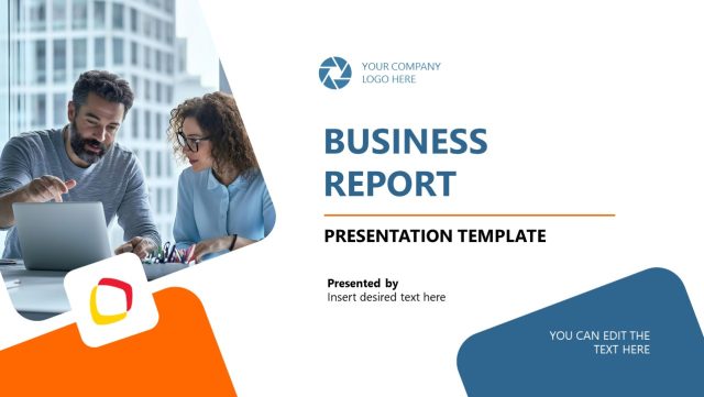 Cover Slide - Business Report PowerPoint Template - SlideModel