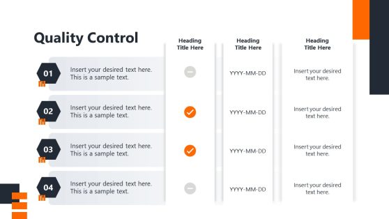 Quality Control Table Slide with Multiple Points - SlideModel