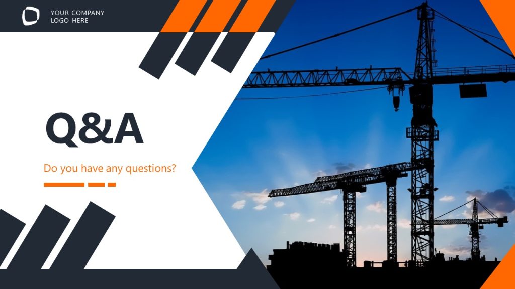Q&A Slide - Construction Project Presentation - SlideModel
