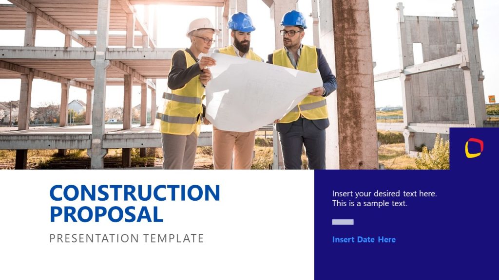 Cover Slide - Construction Proposal PPT Template - SlideModel Cover Slide - Construction Proposal PPT Template - SlideModel