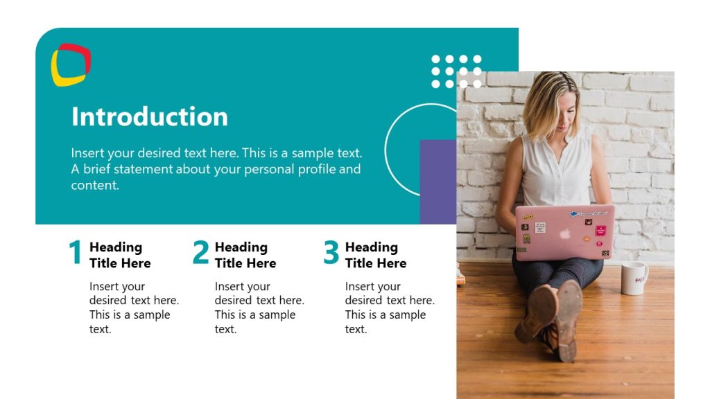 Introduction PowerPoint Slide - UGC Portfolio Template - SlideModel
