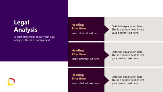 Legal Analysis PPT Slide - Law Case Template - SlideModel