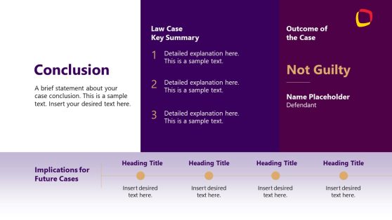 Conclusion Slide - Professional Law Case Template - SlideModel