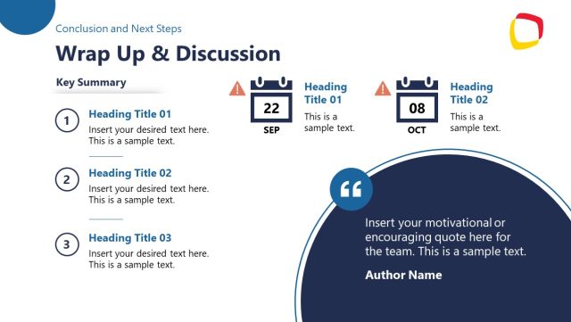 Product Team Updates Template - Wrap Up Slide - SlideModel