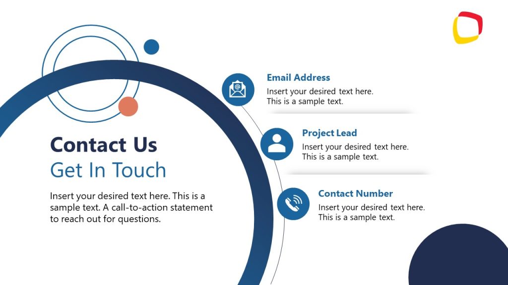 Contact Us Slide - Product Team Updates Template - SlideModel