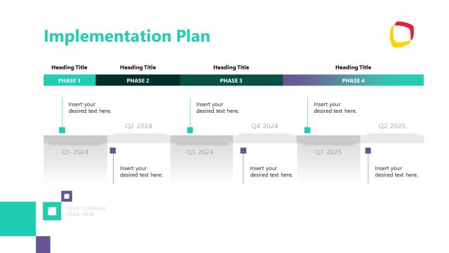 Implementation Plan Timeline PPT Slide - SlideModel