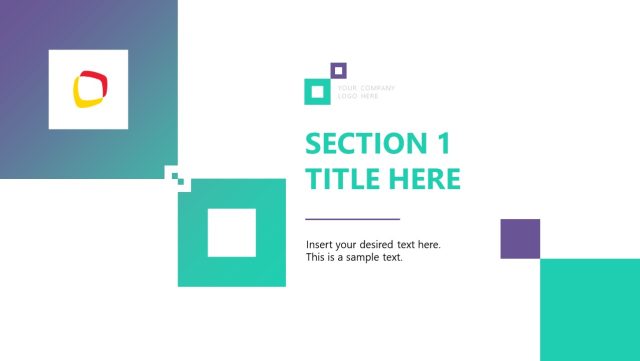 Section Header Presentation Template Slide - SlideModel