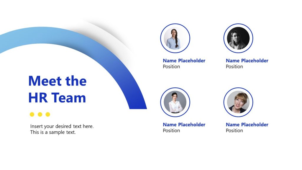 Meet the HR Team PowerPoint Template Slide - SlideModel
