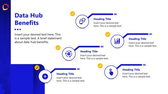 Data Hub Benefits Template Slide - SlideModel
