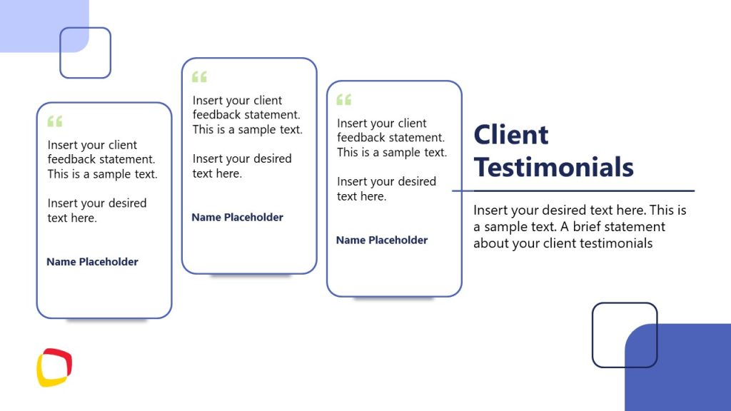 Client Testimonial Presentation Template Slide - SlideModel
