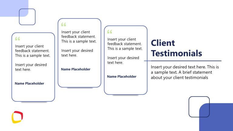 Client Testimonial Presentation Template Slide - SlideModel