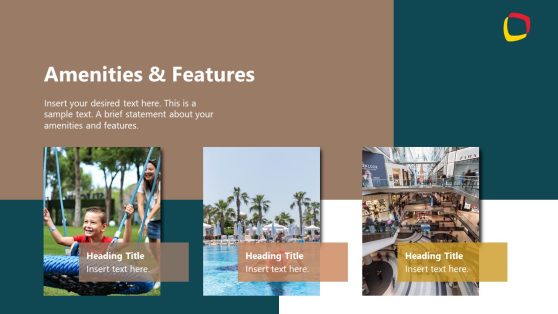 Editable Amenities & Features Slide - SlideModel