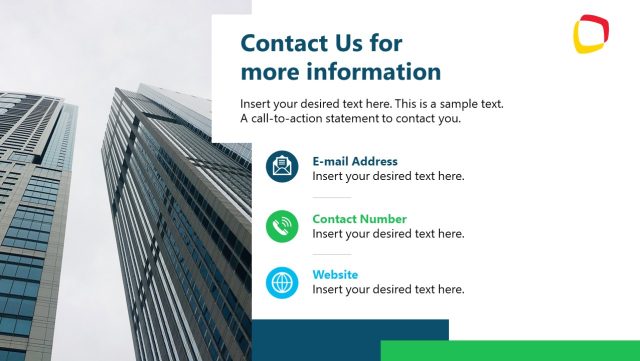 Contact Us Slide - Due Diligence Slide Template - SlideModel
