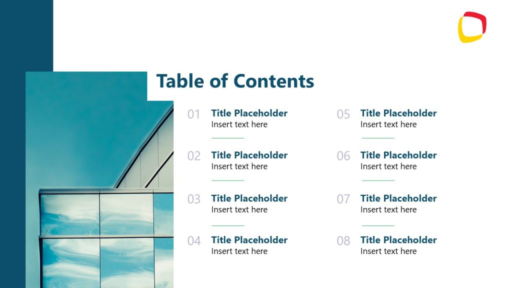 Table of Contents PPT Slide - Due Diligence Template - SlideModel