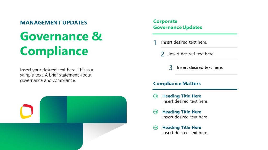 Governance & Compliance PowerPoint Slide - SlideModel