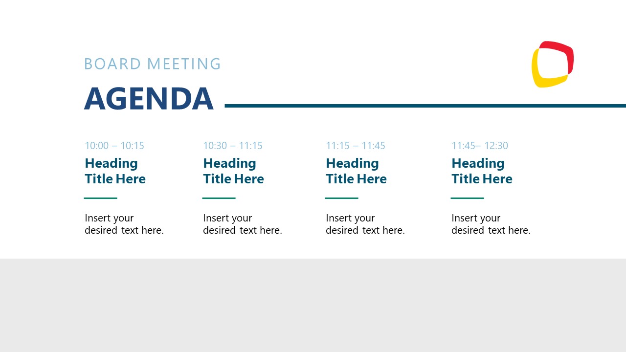 Minimalistic Board Meeting PowerPoint Template