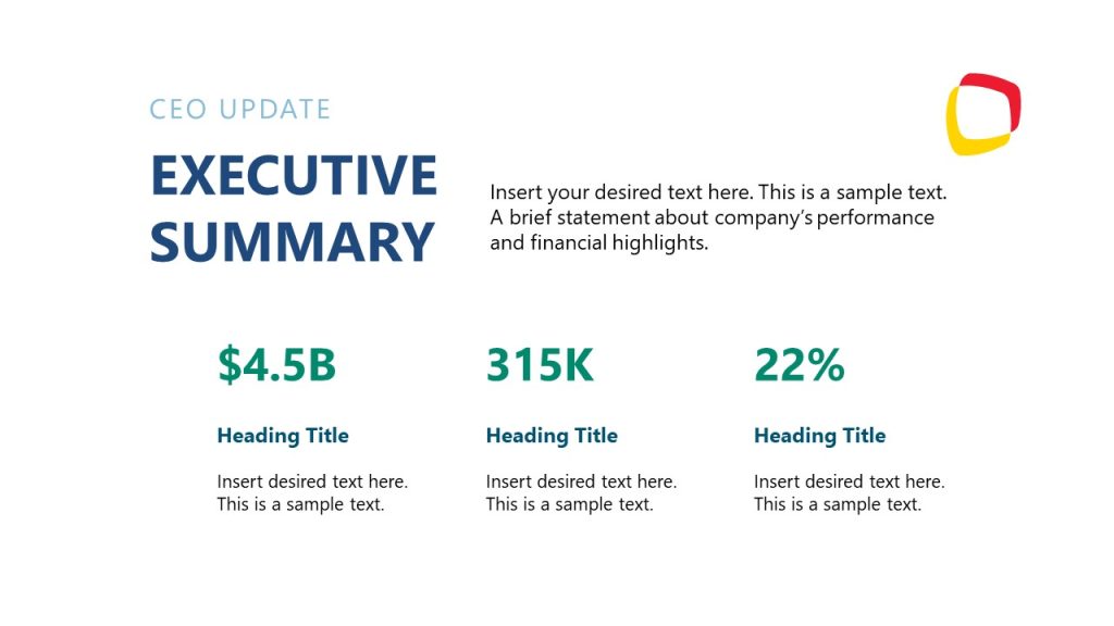 Executive Summary Slide - Board Meeting Template - SlideModel
