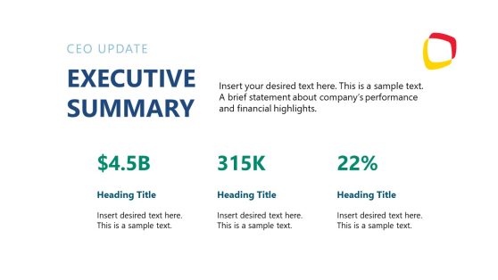 Executive Summary Slide - Board Meeting Template - SlideModel