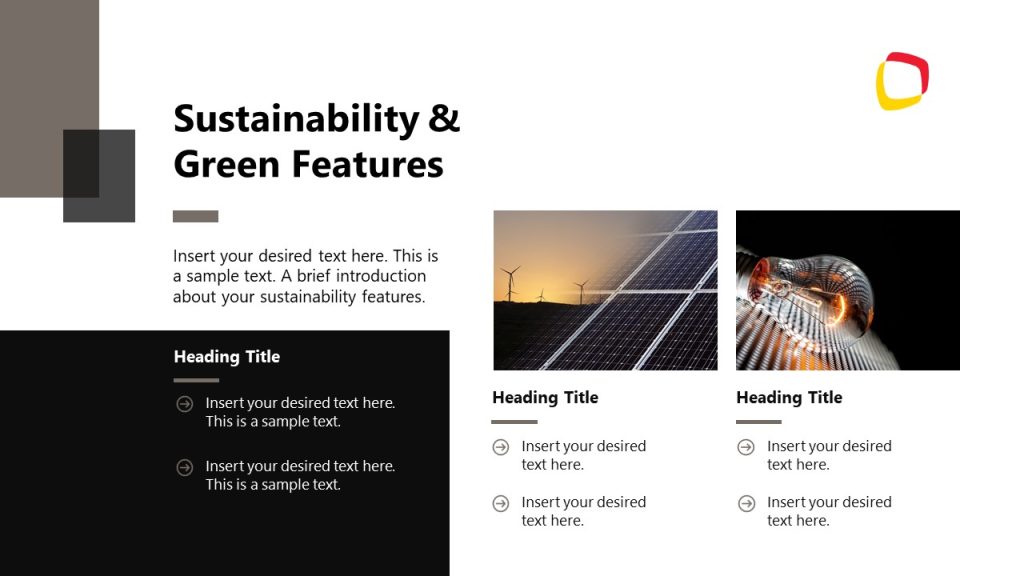 Sustainability & Green Features PPT Slide - SlideModel