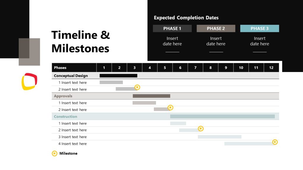 Timeline & Milestones - Architecture Project Proposal Template - SlideModel