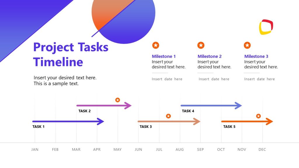 Timeline & Project Tasks Presentation Slide - SlideModel