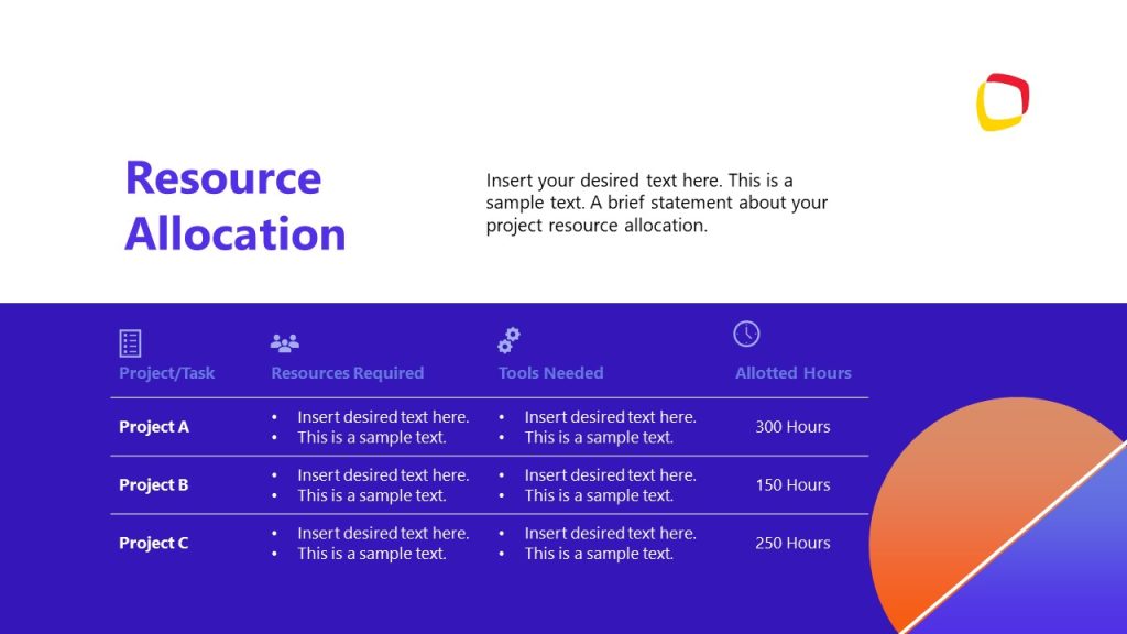 Resource Allocation Slide Template with Icons - SlideModel