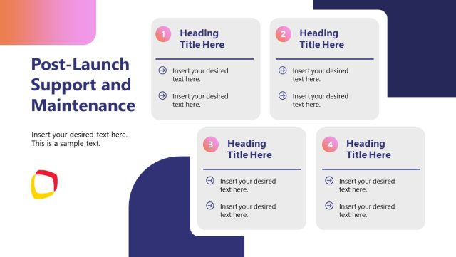 Post-Launch Support & Maintenance Template Slide - SlideModel