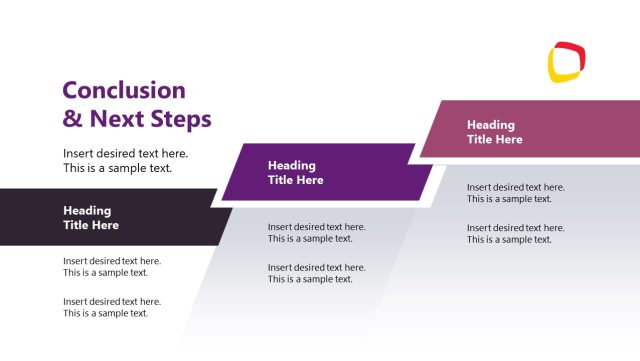 Conclusion & Next Steps Presentation Template Slide - SlideModel