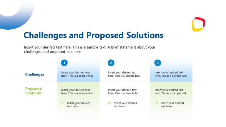 Challenges and Proposed Solutions PPT Slide - SlideModel