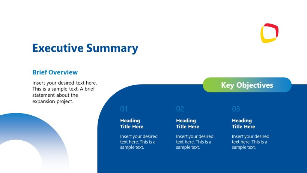 Executive Summary for Expansion Project PowerPoint - SlideModel
