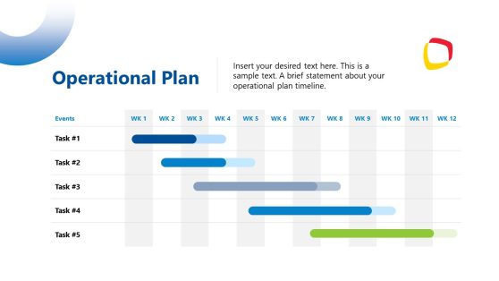 Operational Plan Gantt Chart Slide - SlideModel
