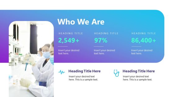Who We Are Slide with Bold Figures - SlideModel