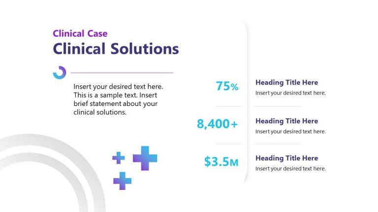 Clinical Solutions Slide with Numbers & Text - SlideModel