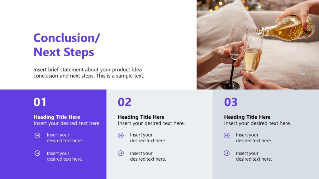Conclusion & Next Steps Slide - Product Idea Proposal Slide Template ...