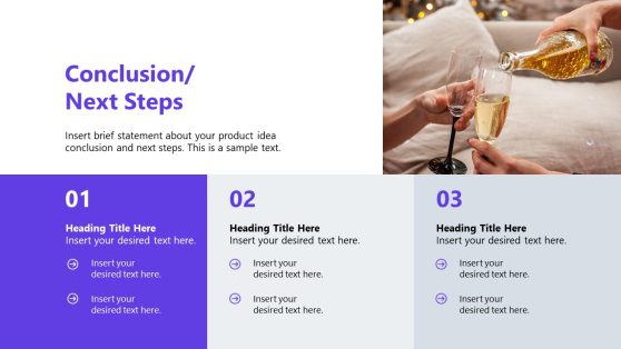 Conclusion & Next Steps Slide - Product Idea Proposal Slide Template ...