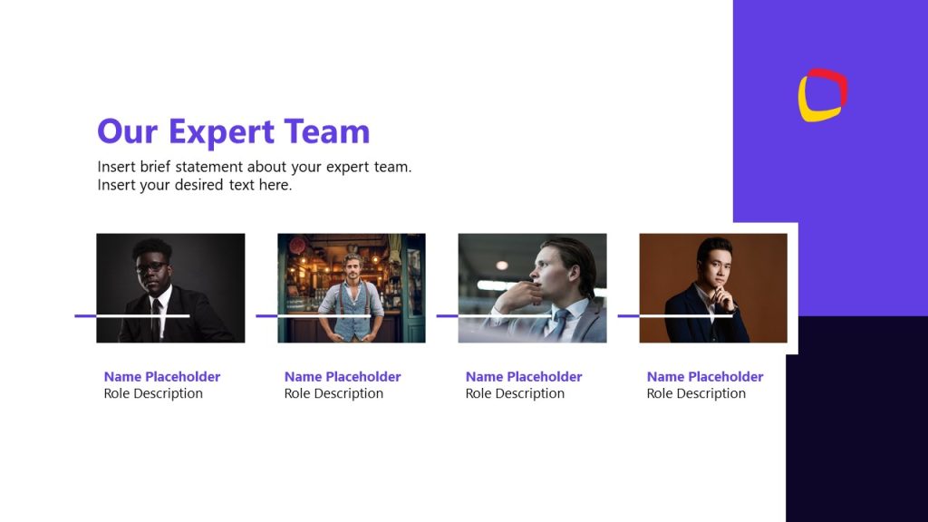 Our Expert Team Slide with Images - SlideModel
