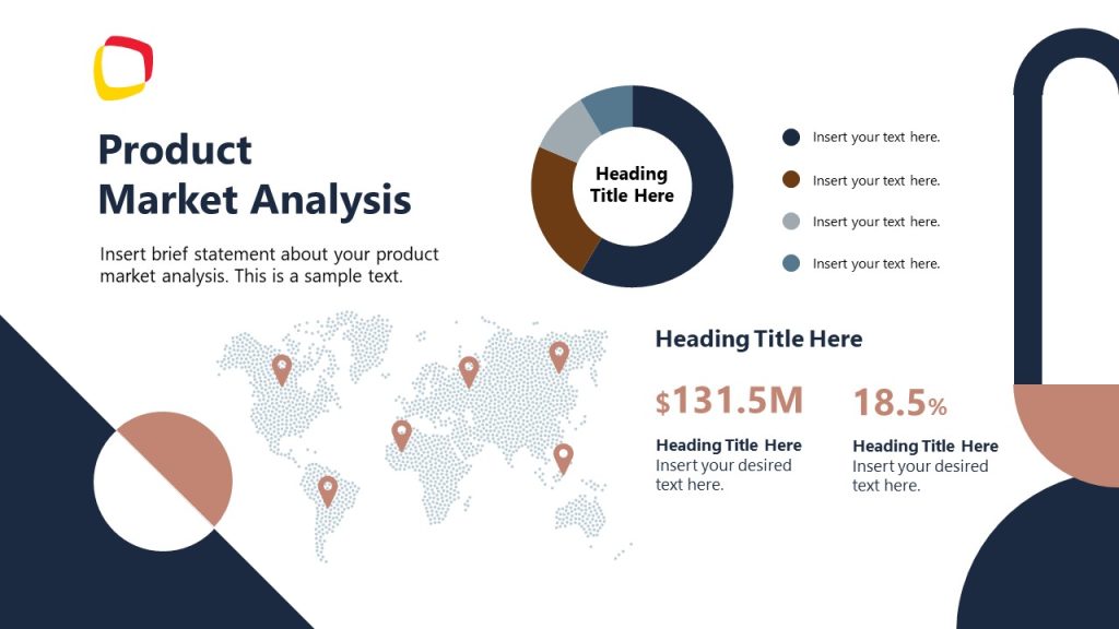 Product Market Analysis Slide with Global Map Diagram - SlideModel