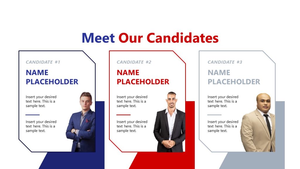 Meet Our Candidates PPT Slide for Political Campaign Template - SlideModel
