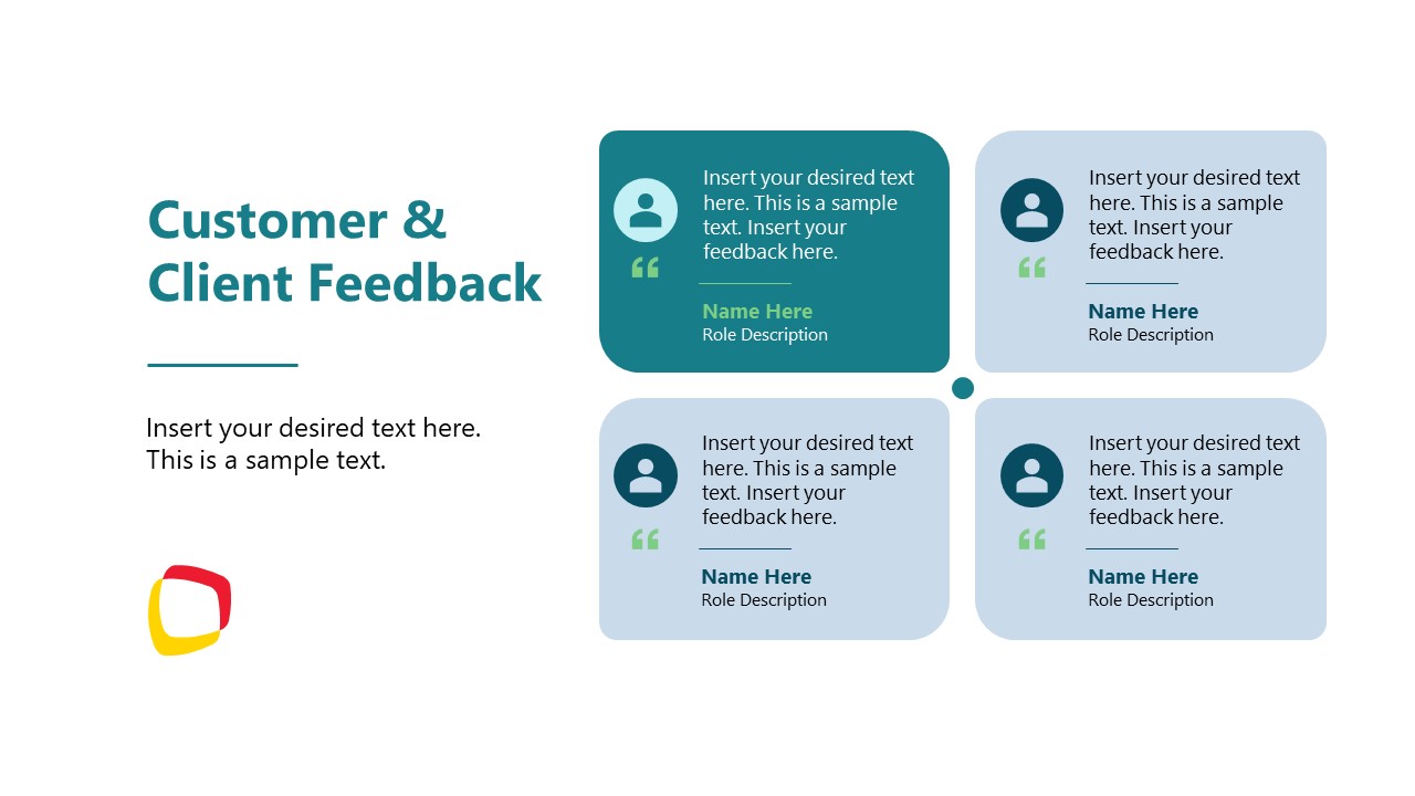 Customer & Client Feedback Slide -Year-in-Review Template - SlideModel