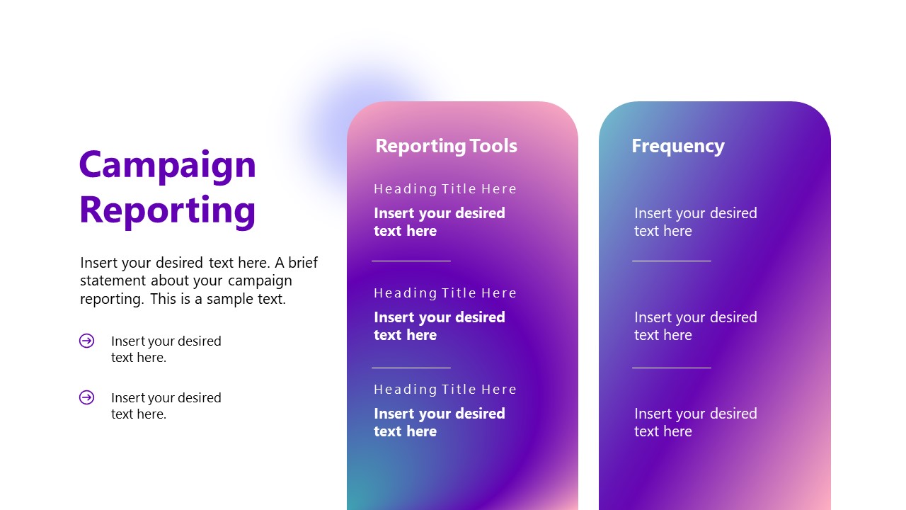 Campaign Reporting Display Slide - Social Media Proposal Template ...