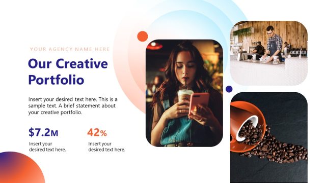Creative Portfolio Presentation PPT Slide - SlideModel