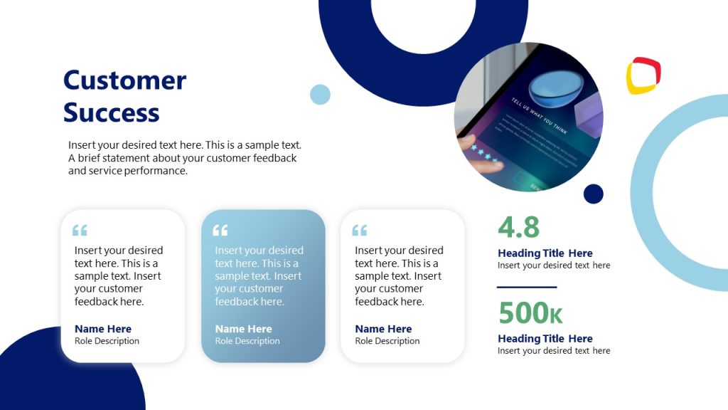 Customer Success Presentation Slide with Editable Blocks - SlideModel