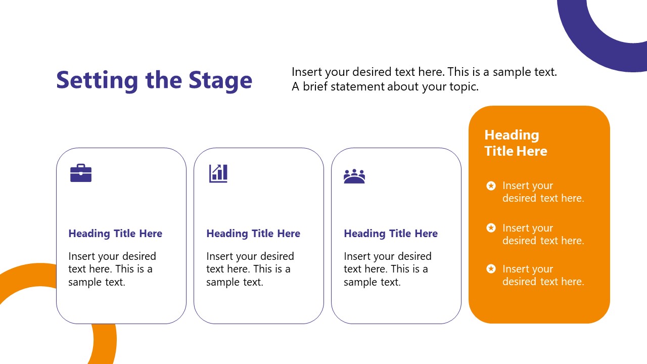 Setting the Stage Slide - Business Conference Template - SlideModel