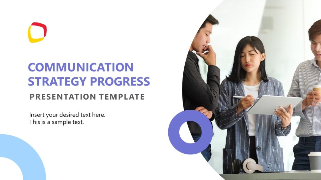 Cover Slide - Communication Strategy Progress Template - SlideModel