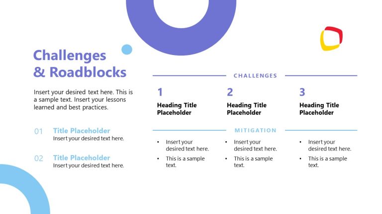 Challenges & Roadblocks Slide - Communication Strategy Template ...